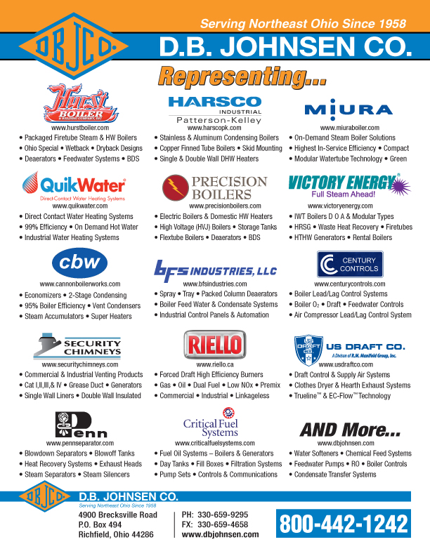 D B Johnsen Co Boiler Sales And Service Line Card D B Johnsen Co Boiler Sales And Service Line Card